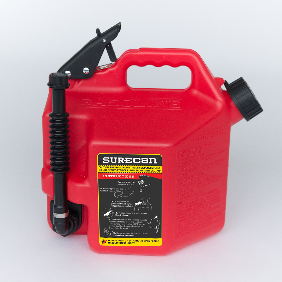 2 Gallon SureCan Gas Can, Standard Edition - Fletcher Products